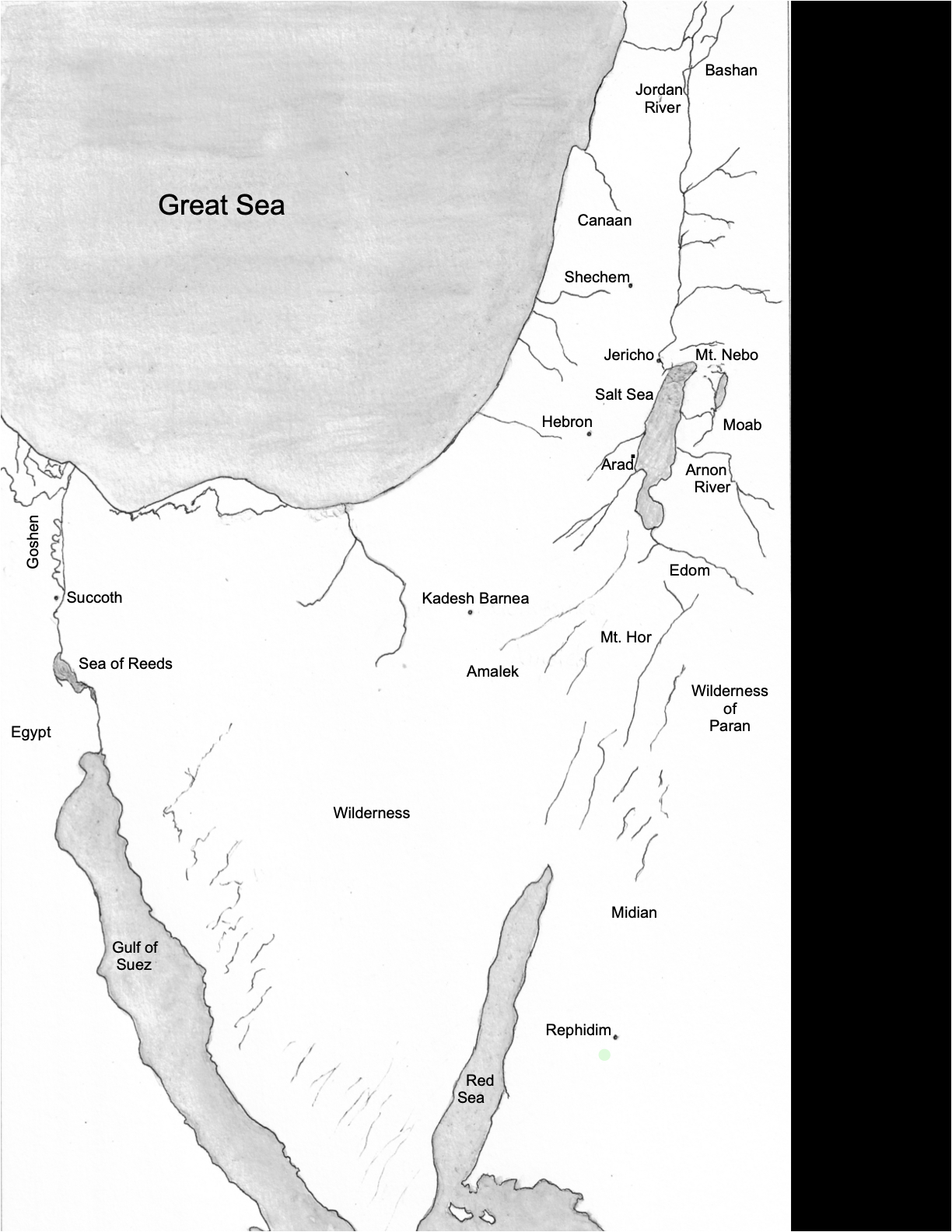 Historical Map of Egypt to Jericho | The Midwives’ Escape